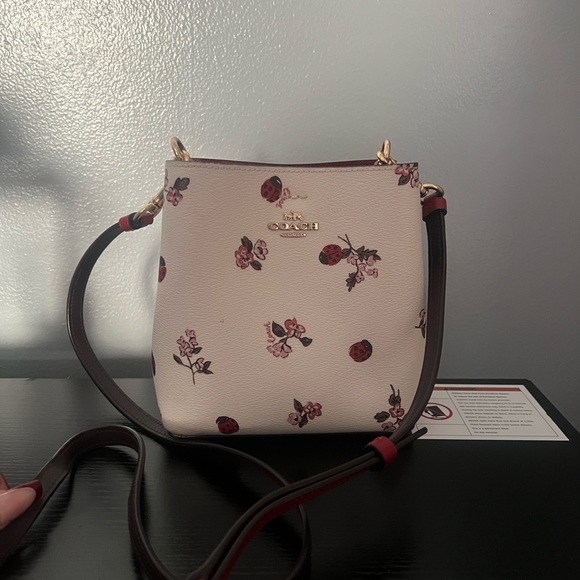 Coach | Bags | Coach Mini Floral With Ladybug Crossbody Bucket Bag ...